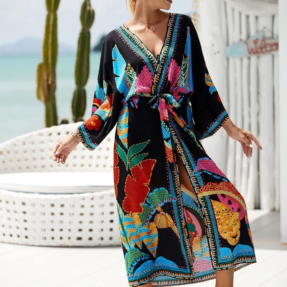 Moon Goddess Boutique | Tops | Xl Kimono Robe Women Open Front Kimono ...